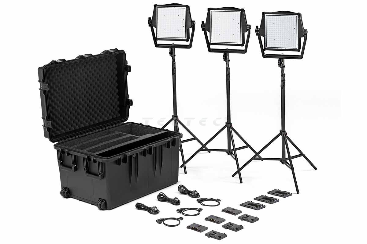 Litepanels Astra IP 1x1 Traveler Trio GM&VM Kit (Standard Yoke) | LED Panel Bi-Colour ...