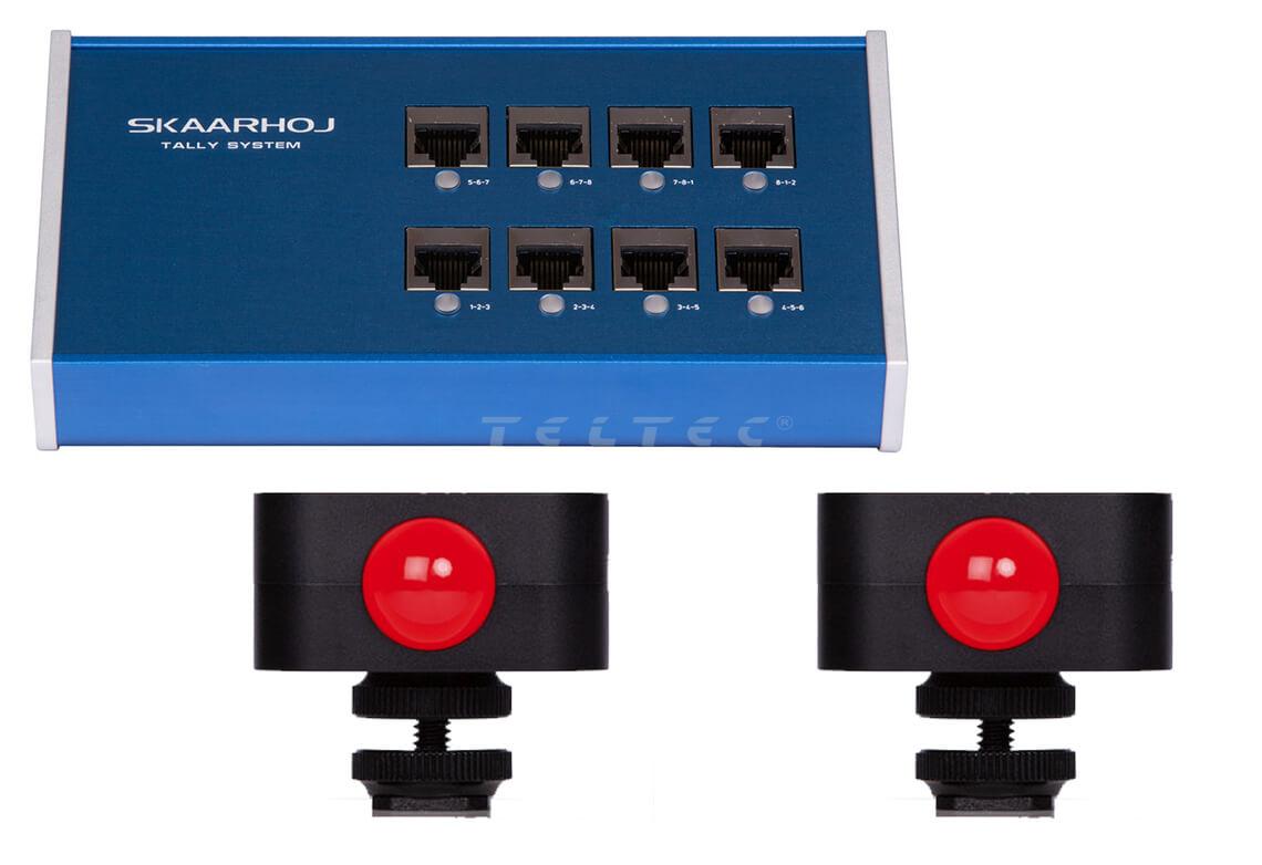 SKAARHOJ Tally Box System + 2x Tally Lights - Teltec | Video-, Audio ...